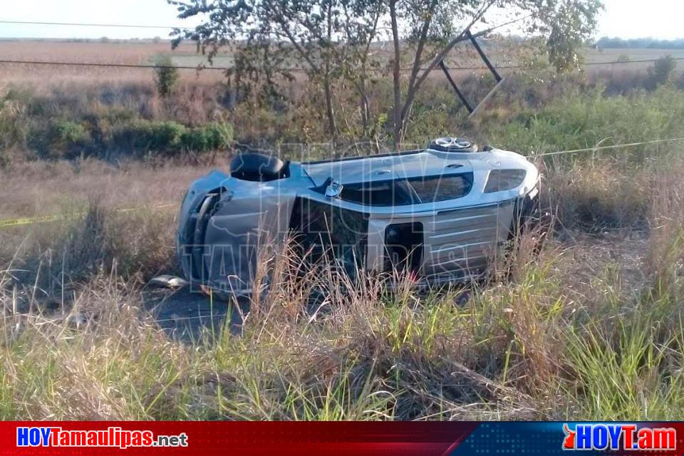 Hoy Tamaulipas - Volcadura deja un muerto y una mujer lesionada en Gonzalez