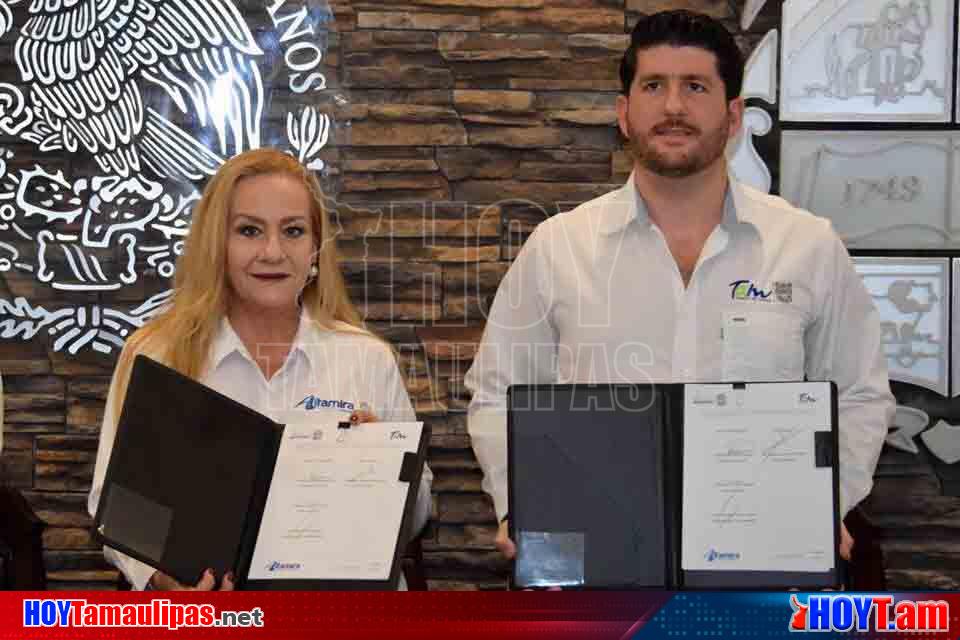 Hoy Tamaulipas - Firman convenio de colaboracion ITABEC-Municipio de Altamira