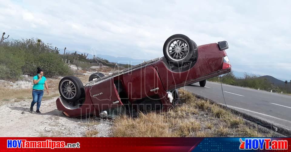Hoy Tamaulipas - Volcadura deja cinco personas lesionadas en Tula Tamaulipas