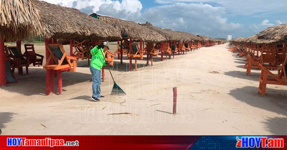 Hoy Tamaulipas - Tamaulipas Gobierno de Ciudad Madero mantiene limpia playa Miramar