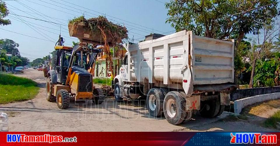 Hoy Tamaulipas - Tamaulipas Cuadrillas de Servicios Publicos refuerzan limpieza en Ciudad Madero
