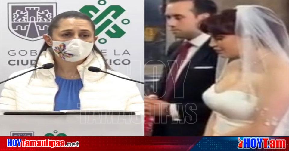Hoy Tamaulipas - Mexico Pese a semaforo rojo funcionaria de la CDMX se casa Sheinbaum le pide ...