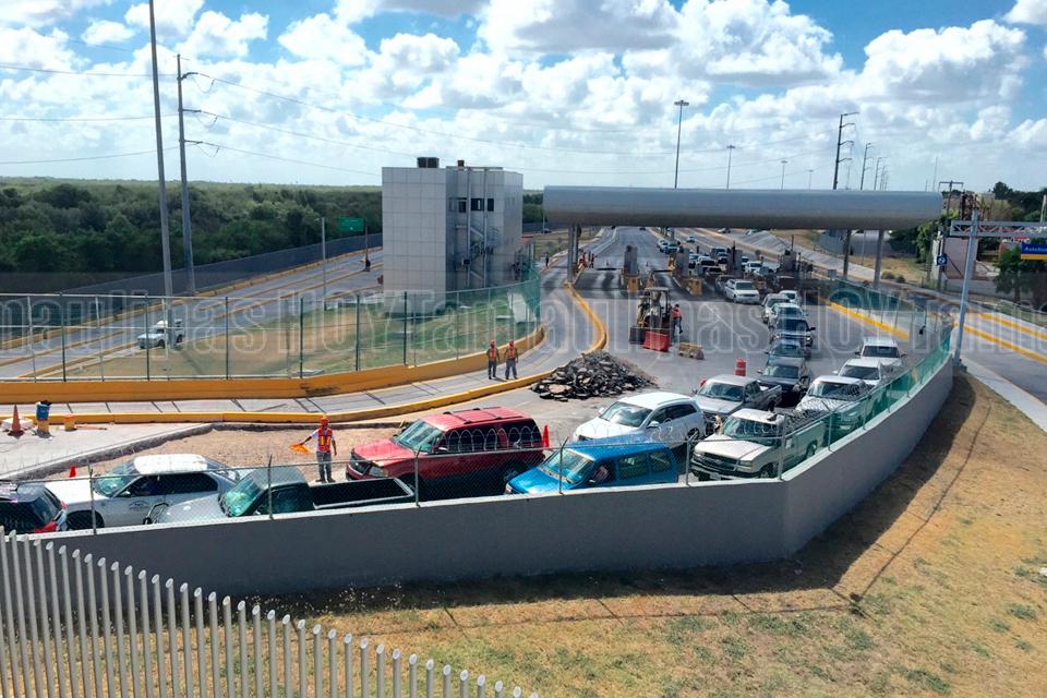 Hoy Tamaulipas - Cierran carriles del Puente Internacional Reynosa-Hidalgo