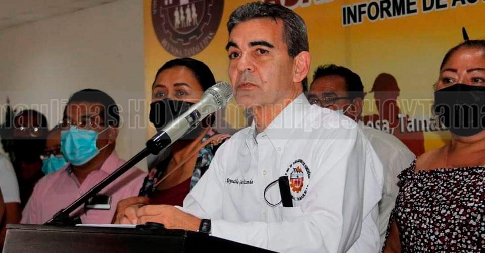 Hoy Tamaulipas - Tamaulipas Rindio su informe lider sindical en Reynosa