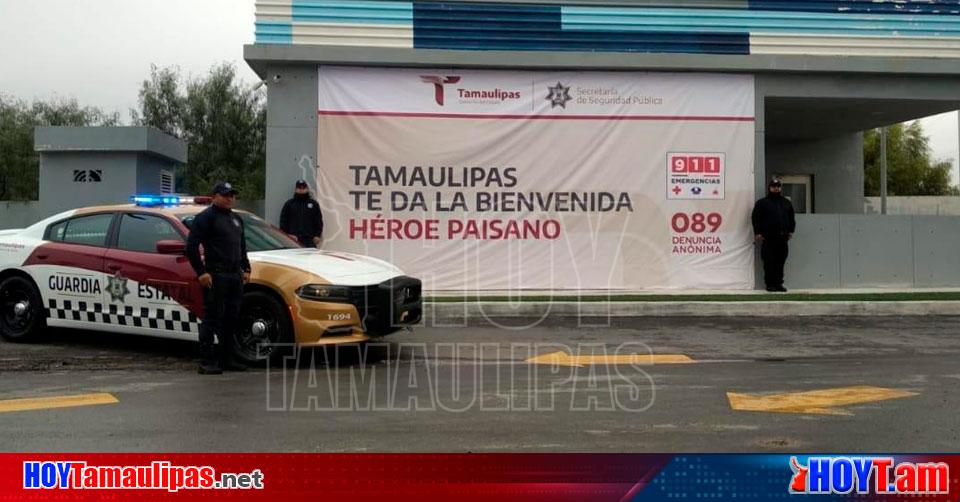 Hoy Tamaulipas - Tamaulipas Guardia Estatal da la bienvenida a paisanos en Tamaulipas