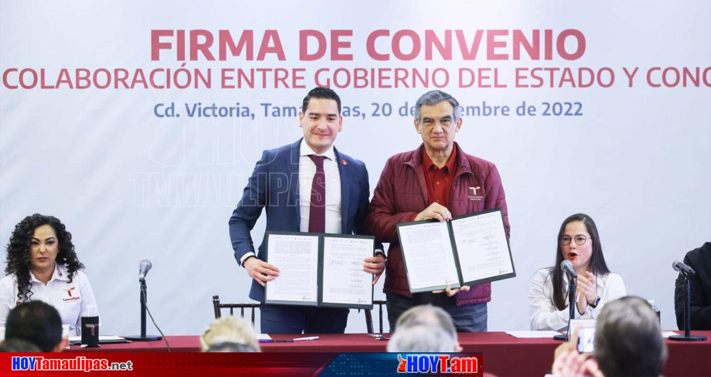 Hoy Tamaulipas - Firma convenio gobierno de Tamaulipas y el CONOCER