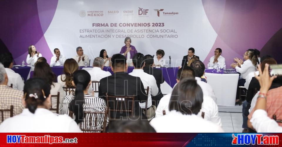 Hoy Tamaulipas - Firma DIF Tamaulipas convenio de colaboracion con el Sistema Nacional DIF