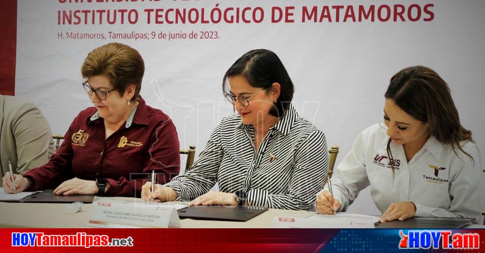 Hoy Tamaulipas - Firman convenio de colaboracion el TEC y UTM