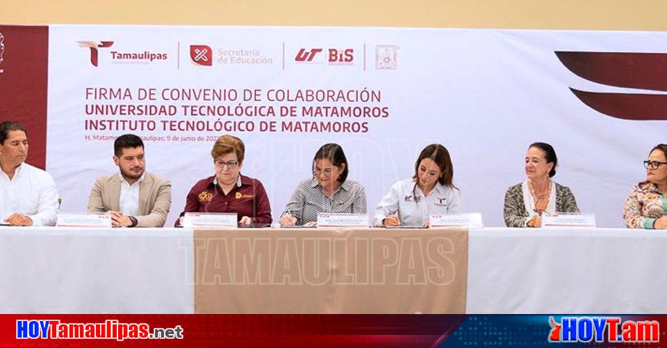 Hoy Tamaulipas - Tamaulipas Firman convenio de colaboracion planteles tecnologicos de Matamoros