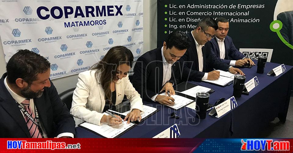 Hoy Tamaulipas - Tamaulipas Firman convenio de colaboracion Coparmex UTM y Tecmilenio