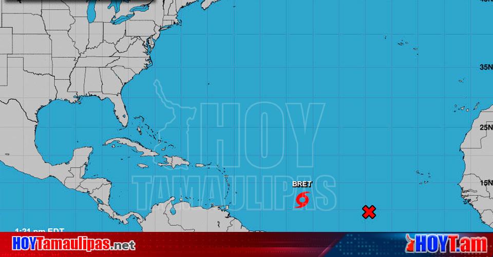 Hoy Tamaulipas - Tormenta tropical Bret sigue trayectoria hacia el oeste se forma la perturbacion 1