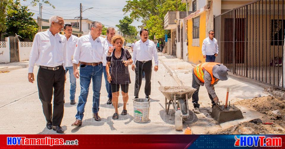 Hoy Tamaulipas - Ayuntamientos en Tamaulipas Supervisa alcalde de Madero obra de pavimentacion ...