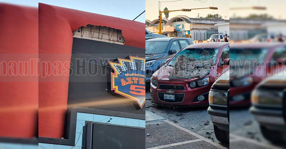 Hoy Tamaulipas - Tamaulipas Se desploma fachada de Cine Azteca en Rio ...