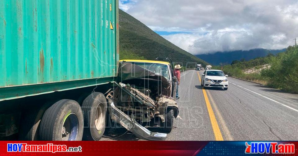 Hoy Tamaulipas - Tamaulipas Choque provoca cierre de carril en carretera Victoria-Tula