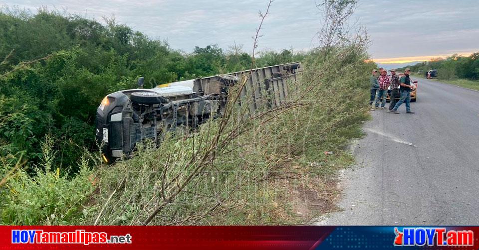 Hoy Tamaulipas - Volcadura en Tamaulipas Volcadura de camion de Coppel dejo dos lesionados en ...
