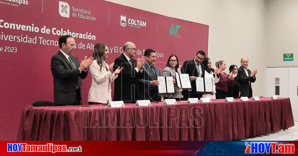 Hoy Tamaulipas - Tamaulipas Firman UT de Altamira y Colegio de Tamaulipas convenio de colaboracion