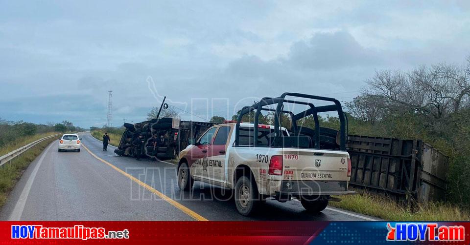 Hoy Tamaulipas - Volcadura en Tamaulipas Por volcadura cierran circulacion de Carretera Federal ...