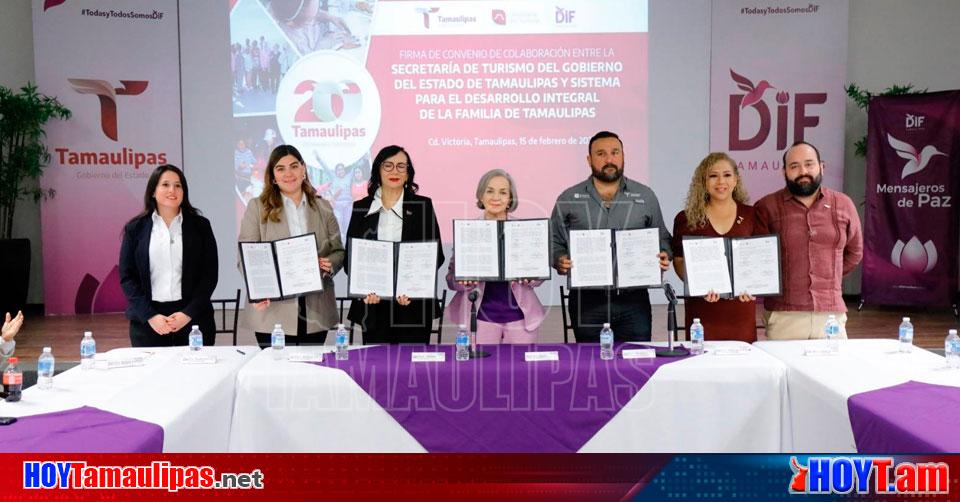 Hoy Tamaulipas - Firman DIF Tamaulipas y Turismo convenio para beneficio de poblacion vulnerable