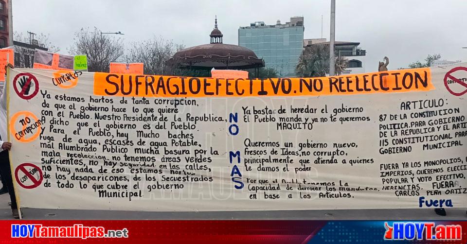 Hoy Tamaulipas - Tamaulipas Se manifiestan contra la reeleccion de ... Hoy Tamaulipas - Tamaulipas Se manifiestan contra la reeleccion de ...