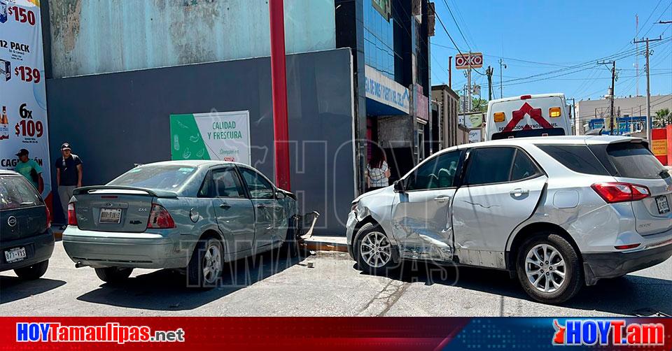 Hoy Tamaulipas - Accidente en Tamaulipas Choque en la zona centro de Reynosa dejo dos lesionados