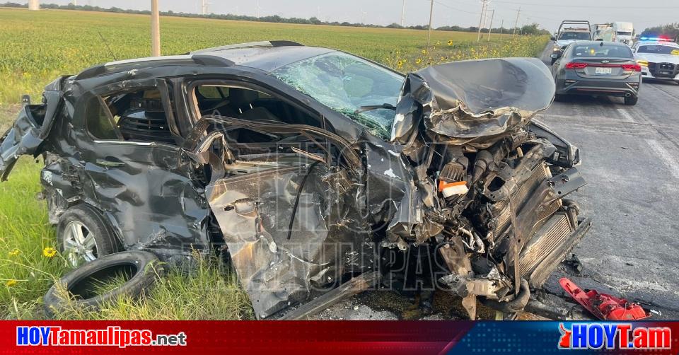 Hoy Tamaulipas - Tres lesionados dejo carambola en la carretera Reynosa-San Fernando