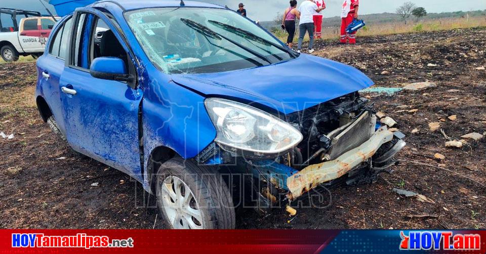 Hoy Tamaulipas - Tamaulipas Dos personas lesionadas en volcadura a la altura de Aldama