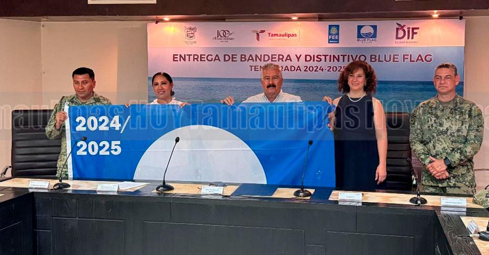 Hoy Tamaulipas - Tamaulipas Playa Miramar recibe bandera y distintivo ...