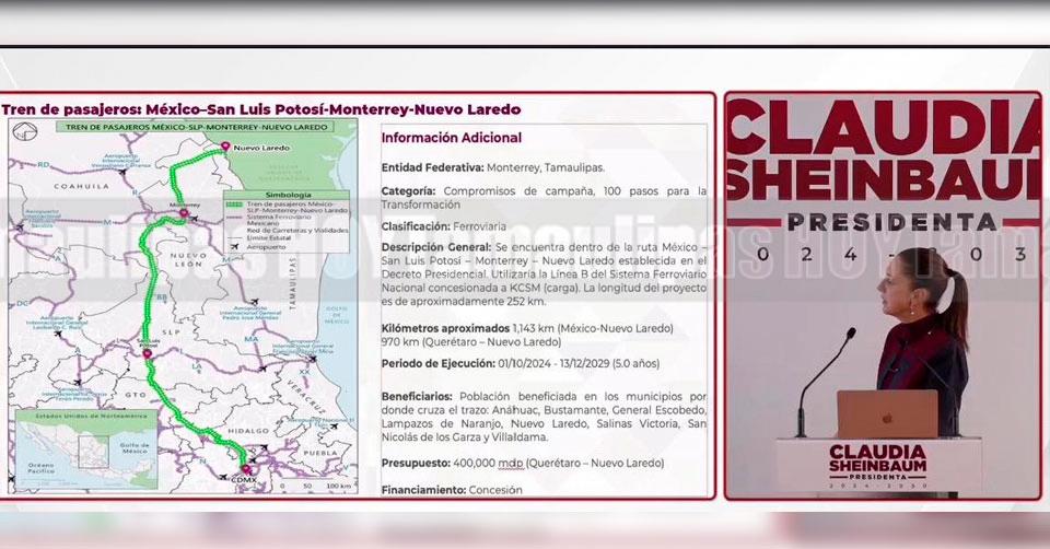 Hoy Tamaulipas - Un nuevo tren de pasajeros pasara por Nuevo Laredo