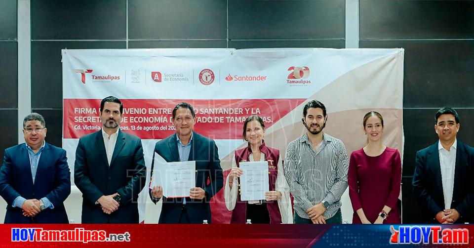 Hoy Tamaulipas - Tamaulipas Secretaria de Economia y Banco Santander firman convenio para ...