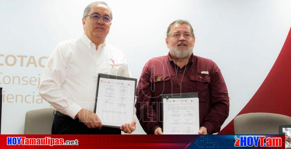 Hoy Tamaulipas - Firman convenio Radio y Television Tamaulipas y el COTACYT