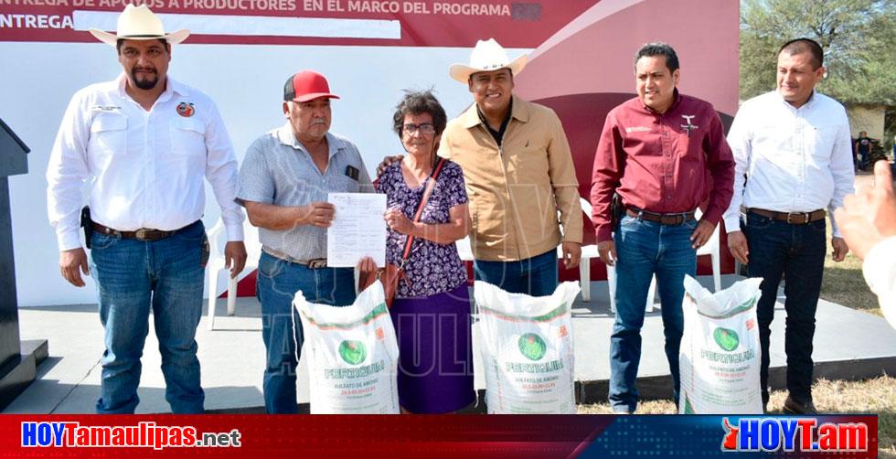 Hoy Tamaulipas - Reciben productores citricolas de Tamaulipas fertilizante granulado