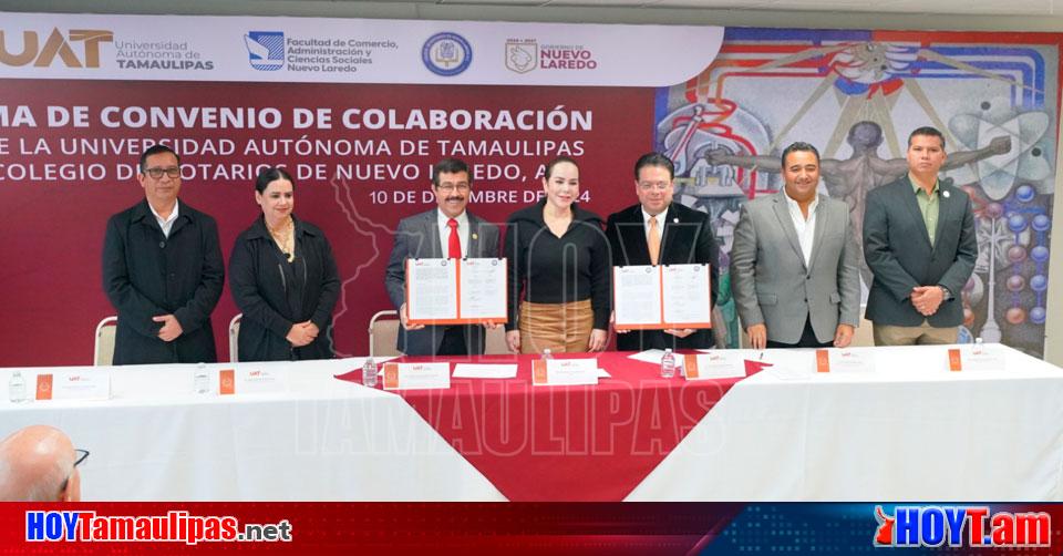 Hoy Tamaulipas - Tamaulipas UAT y Colegio de Notarios de Nuevo Laredo firman convenio de ...