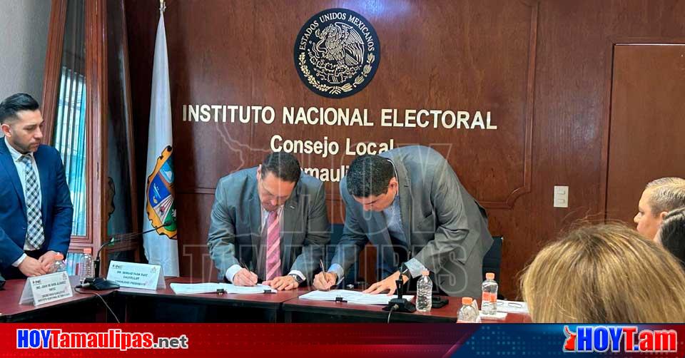 Hoy Tamaulipas - Tamaulipas Firman convenio INE-IETAM para la eleccion judicial concurrente