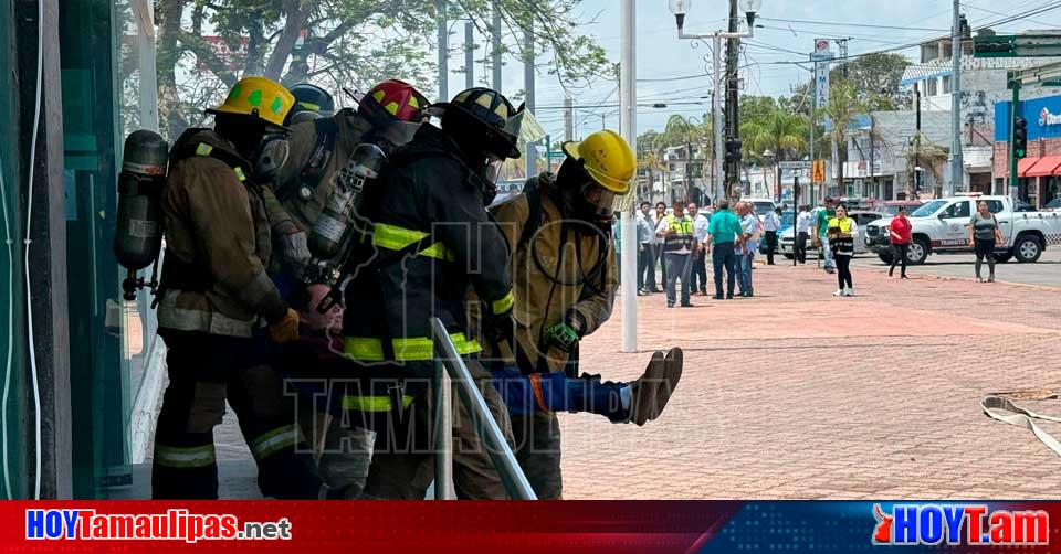 Hoy Tamaulipas - Tamaulipas Simulacro de incendio en Ayuntamiento de Madero moviliza a cuerpos ...