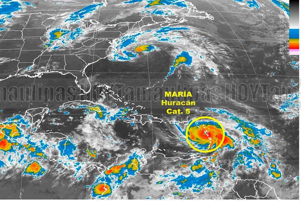 Hoy Tamaulipas - Huracan Maria recupera categoria 5 rumbo a Puerto Rico ...