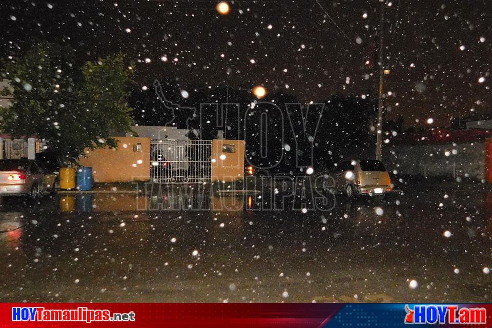Hoy Tamaulipas - Lluvia granizo y tormenta electrica en Nuevo Laredo