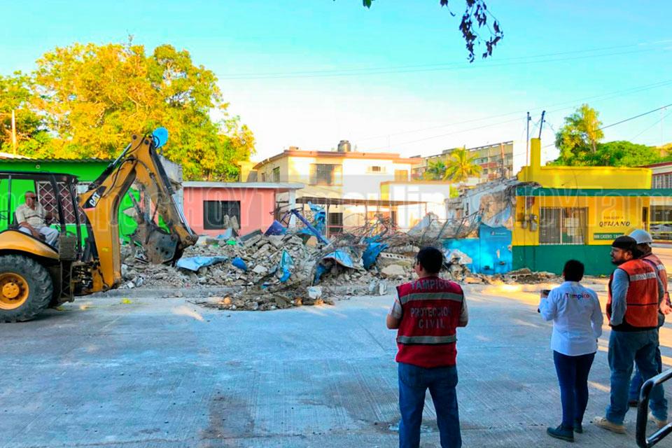 Hoy Tamaulipas - Obra de casa derrumbada en Tampico no contaba con permisos