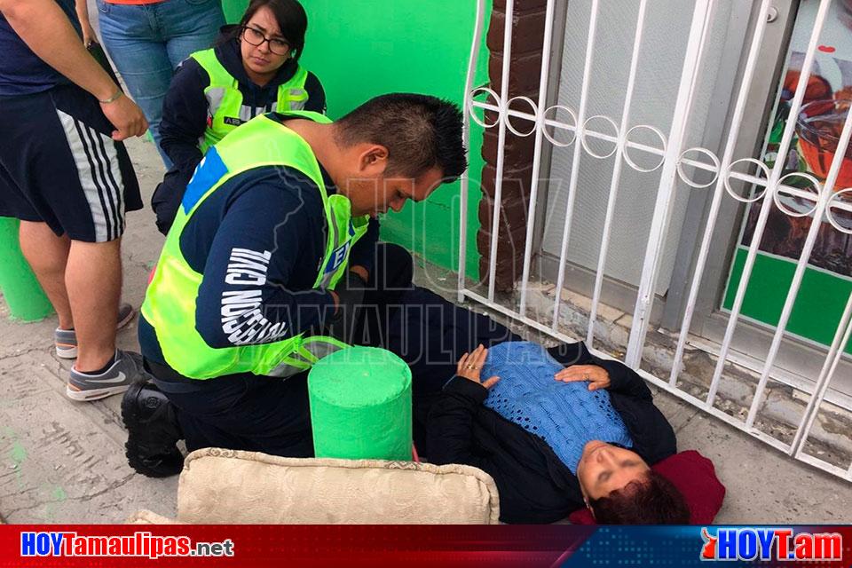 Hoy Tamaulipas - Choque con volcadura en Nuevo Laredo deja a mujer lesionada
