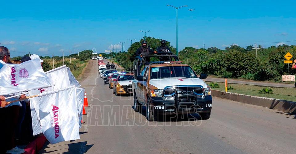 Hoy Tamaulipas - Tamaulipas Despliegan operativo en Altamira para proteger a paisanos