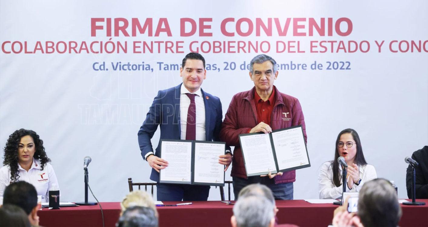 Hoy Tamaulipas - Firma convenio gobierno de Tamaulipas y el CONOCER