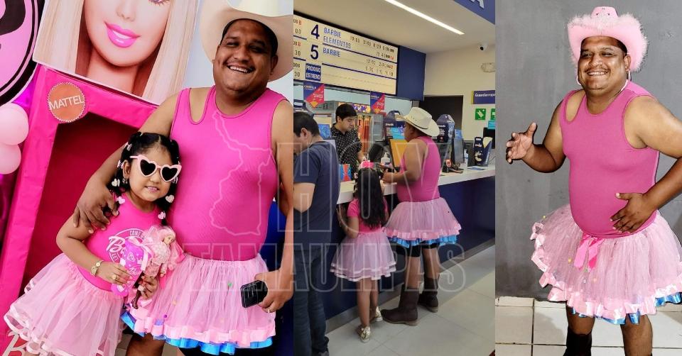 Hoy Tamaulipas Papa De Nuevo Laredo Se Disfraza Para Ir A Ver Barbie Con Su Pequenia