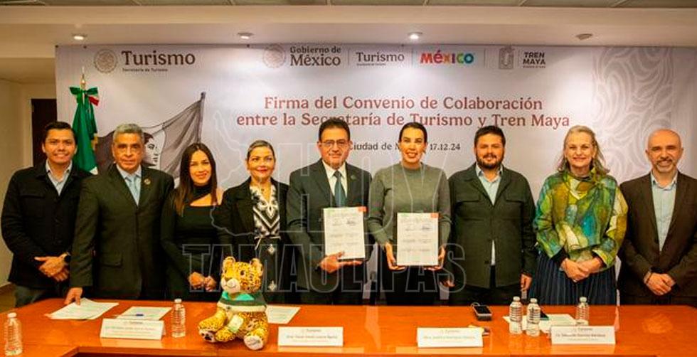 Hoy Tamaulipas - Secretaria de Turismo de Mexico y Tren Maya firman convenio de colaboracion