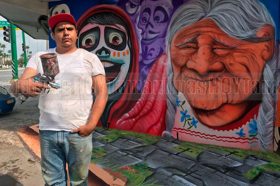 Galeria Fotografica: Realiza artista urbano mural de película “Coco” en ...